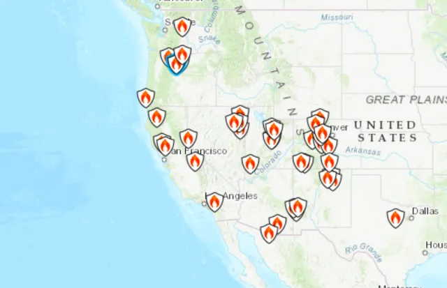 Wildfires 2018 Map: More Than 60 Fires, Including the Spring Creek Fire ...