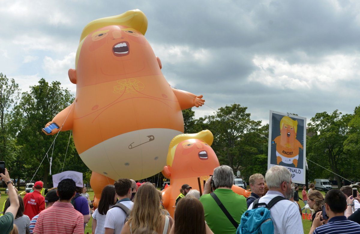 Baby Trump Balloon Appears at Rally in Florida - Newsweek