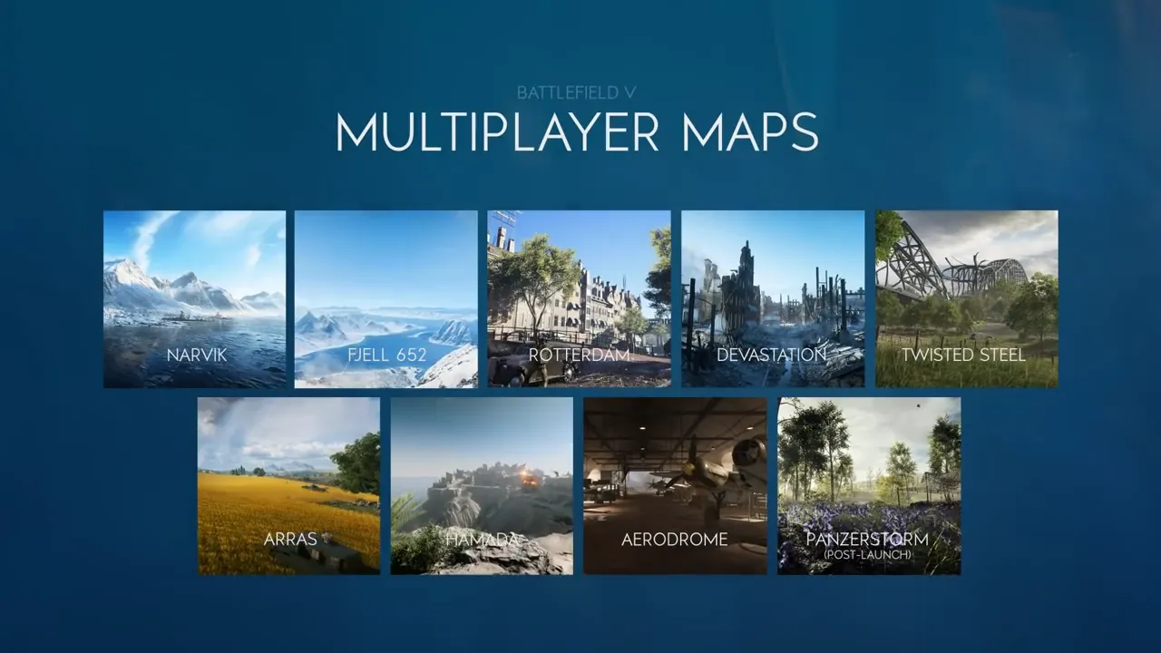 ‘Battlefield V’ Release Map List Revealed – Panzerstorm, Hamada & More ...