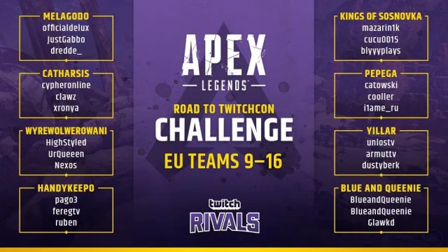 ‘Apex Legends’ Twitch Rivals Road to Twitchcon: Time, Teams, Standings ...