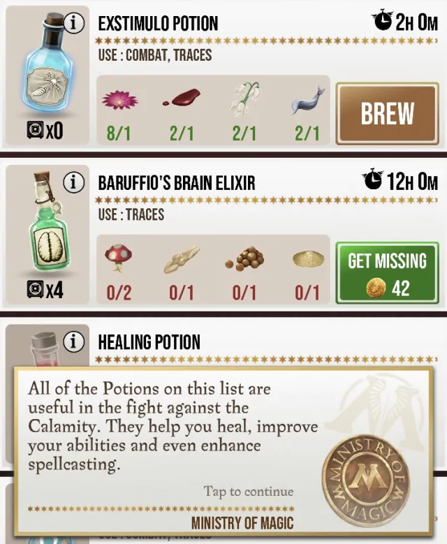 Harry Potter: Wizards Unite Potions Guide – Master Notes Gestures ...
