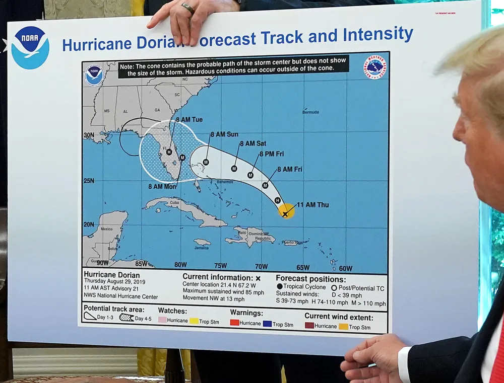 If Trump Altered NOAA’s Hurricane Dorian’s Forecast Path to Include ...