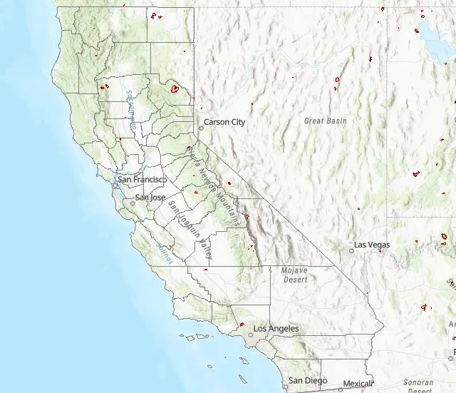 California Wildfire Map: Where Kincade Fire, Waterman Canyon Fire ...