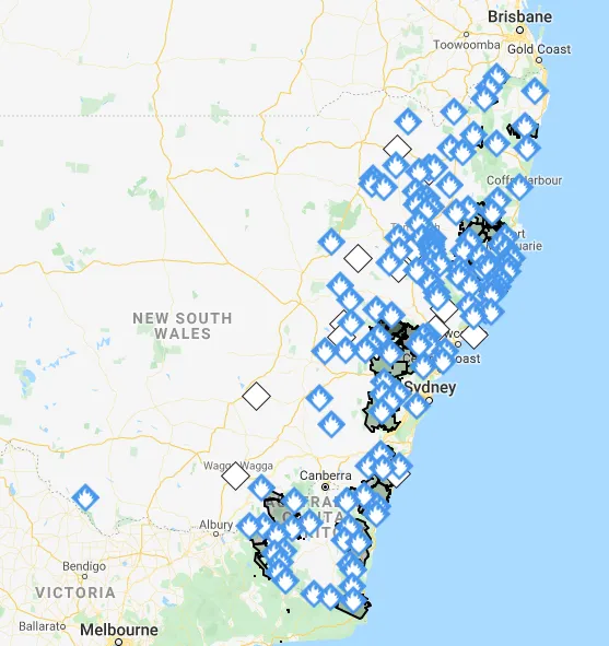 Australia Wildfire Map Update: Where Are the Bushfires? Are There Fires ...