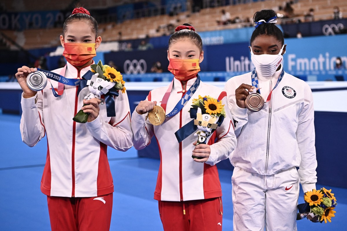 China Revels in Simone Biles Loss as Country’s Gymnasts Take Gold ...