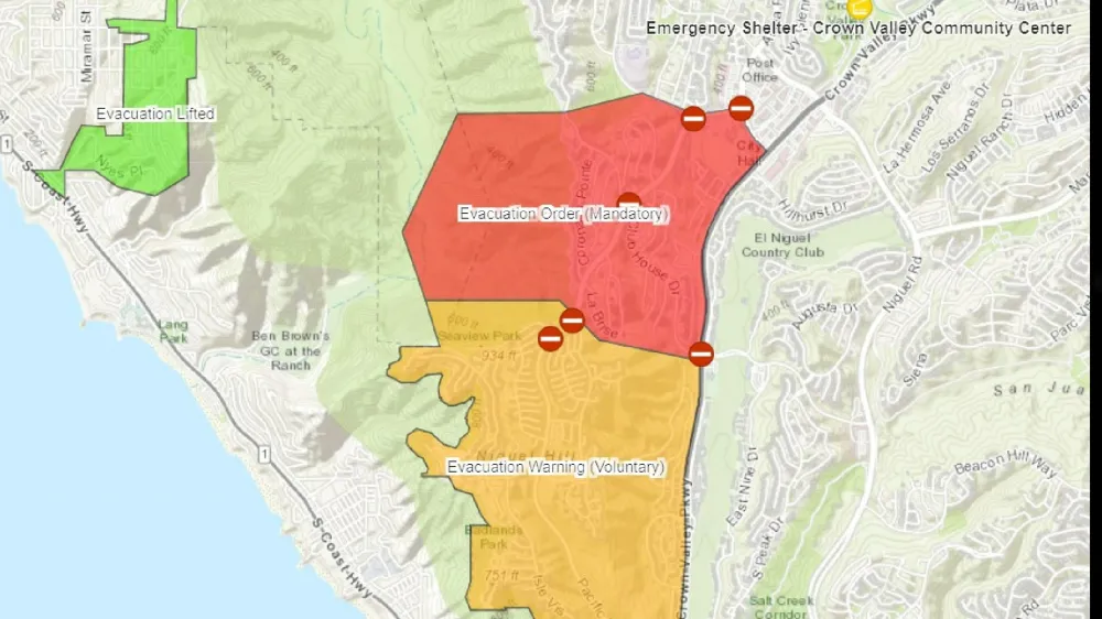 Laguna Niguel Fire Map, Update as Coastal Blaze Burns Through Orange ...