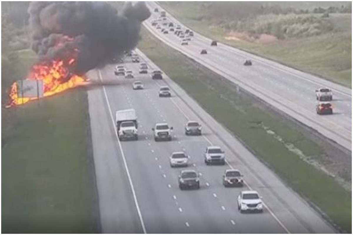 Fireball Erupts After Truck Hits Another Vehicle On Ohio Highway - Newsweek