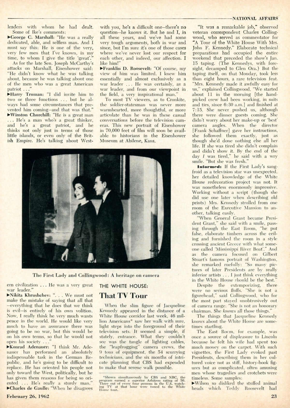 February 26, 1962 - Newsweek