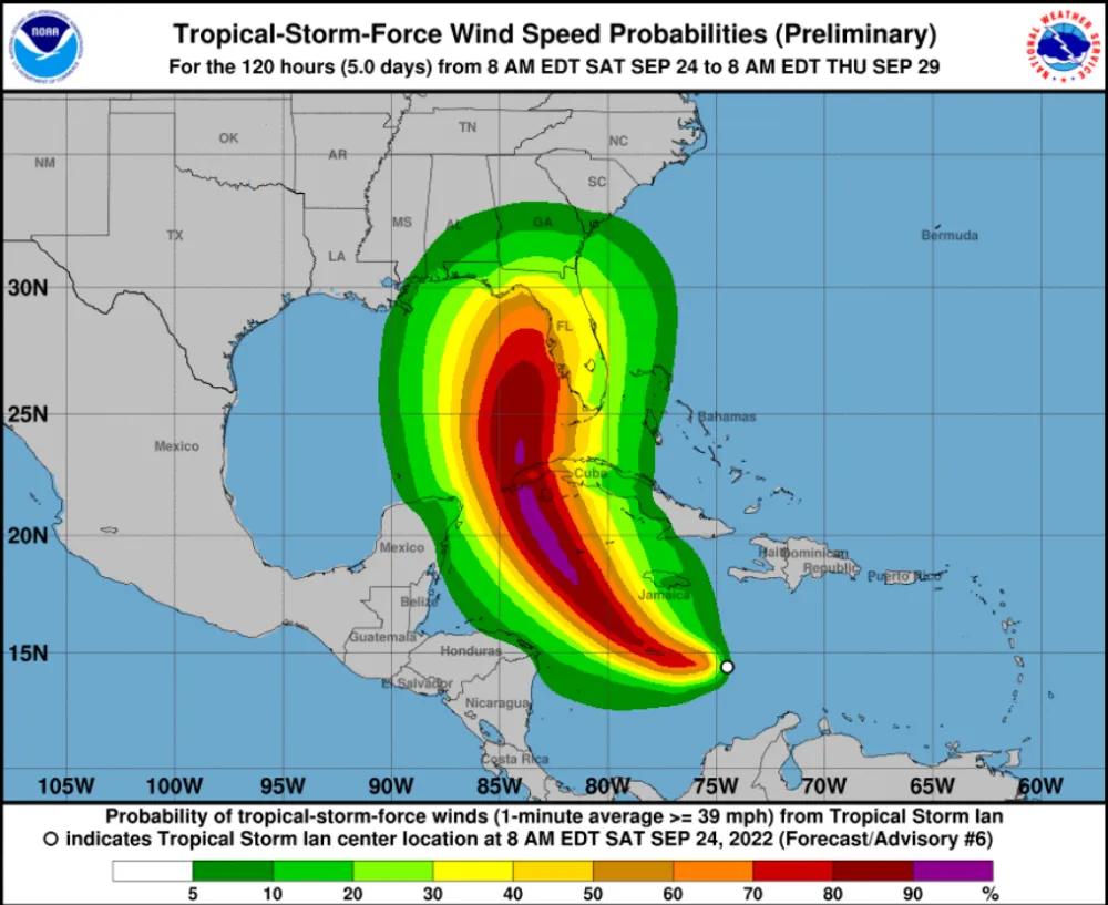 Tropical Storm Ian Path, Tracker as Florida Warned of Hurricane - Newsweek