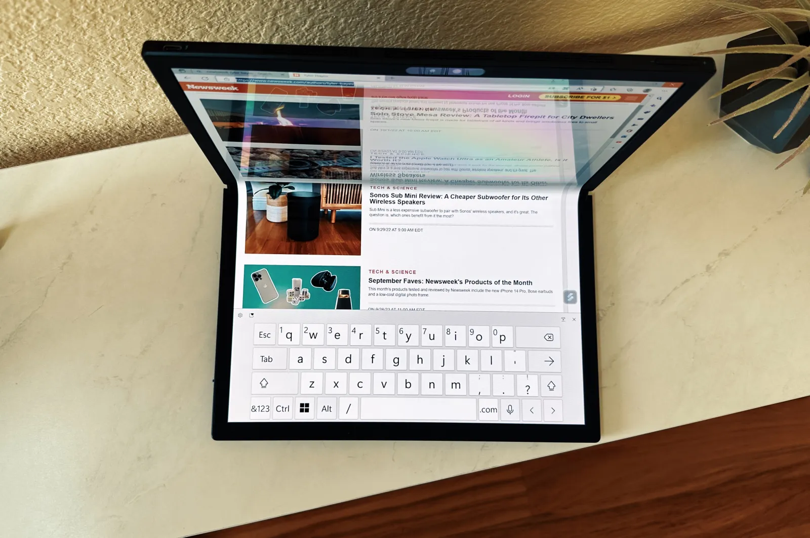 Future Tech: Asus Zenbook 17 Fold OLED Laptop Is All Screen - Newsweek
