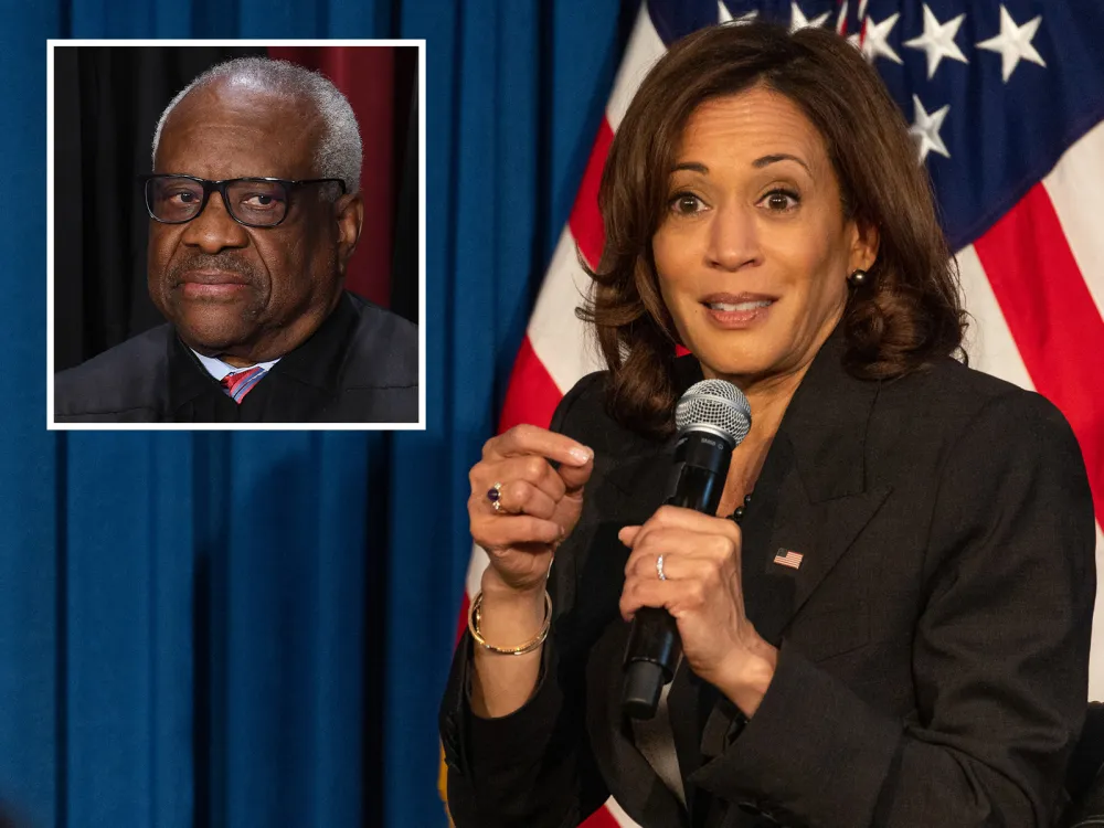 Kamala Harris Says Clarence Thomas Said ‘Quiet Part Out Loud’ - Newsweek
