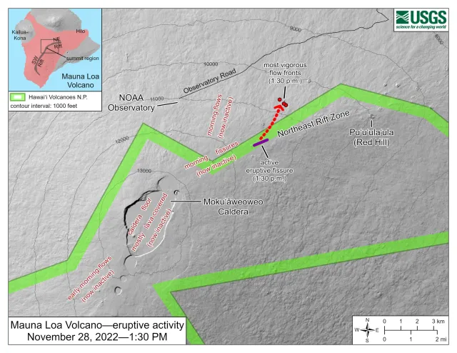 Mauna Loa Eruption Map Shows Where Lava Flow Is Heading on Hawaii ...