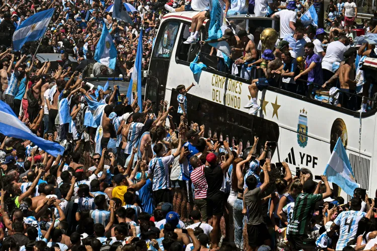 Argentina World Cup Celebrations Abandoned After Fan Jumps Onto Team ...