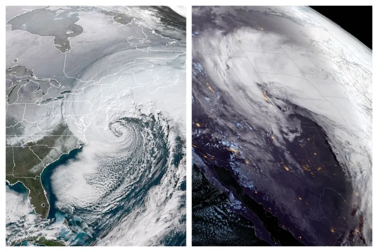 What a Bomb Cyclone Looks Like From Space - Newsweek