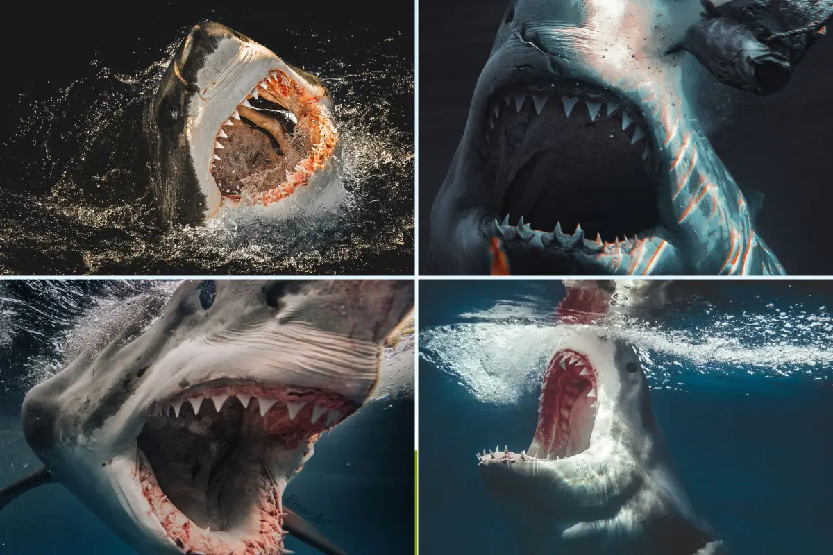 Man Photographs Great White Sharks Face to Face: ‘Not Going to Get ...