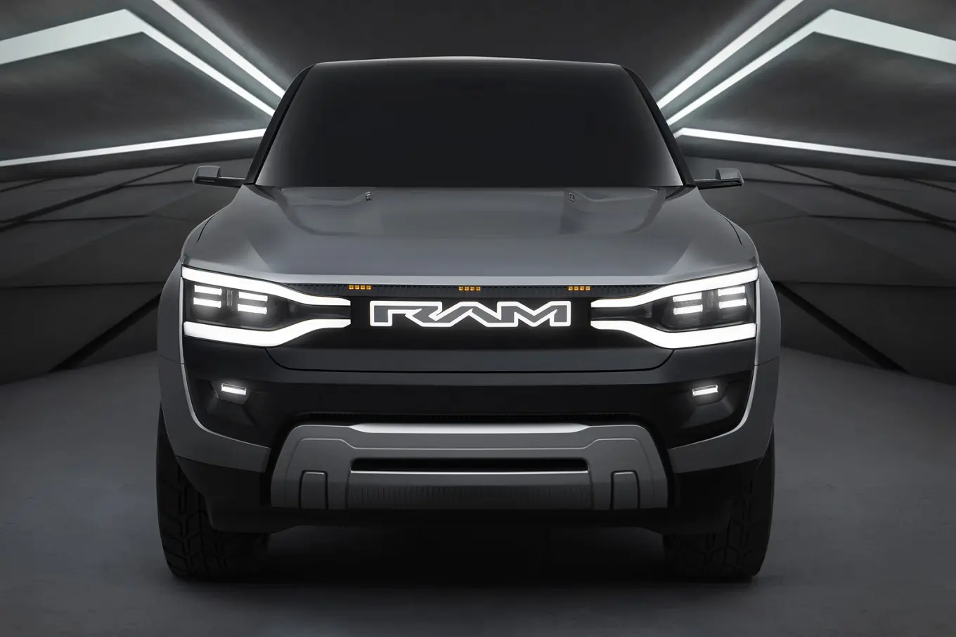Ram Revolution Electric Truck in an Ultra-modern Three-Ro... - Newsweek