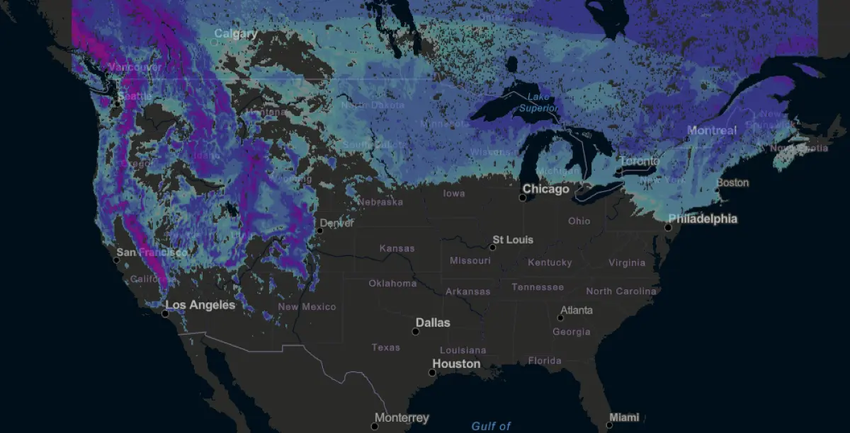 U.S. Snow Cover Map After Epic Snowfall Hits California - Newsweek