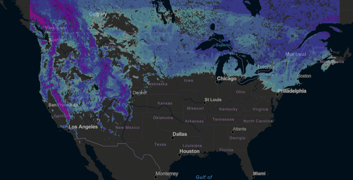 U.S. Snow Cover Map After Epic Snowfall Hits California - Newsweek