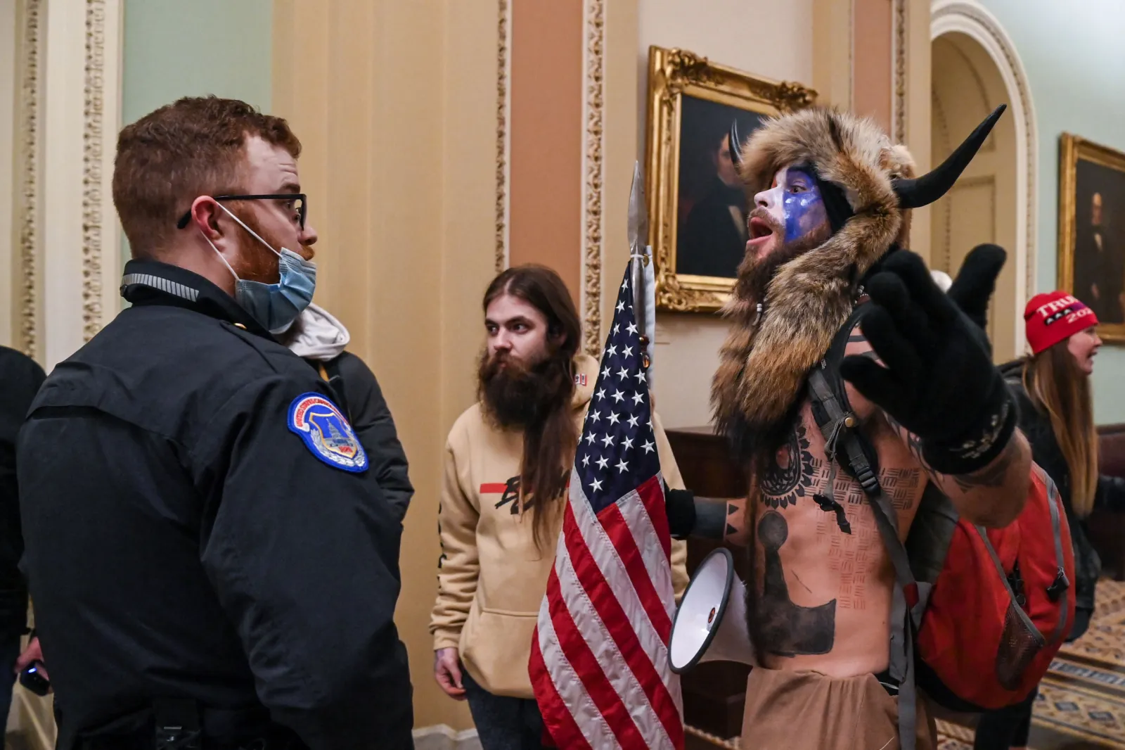 QAnon Shaman Video Raises Questions About Capitol Police Officers ...