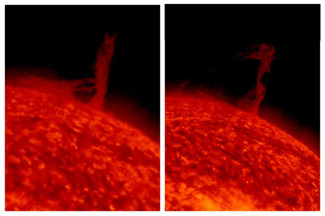 Massive Plasma Tornado Seen on Surface of the Sun - Newsweek
