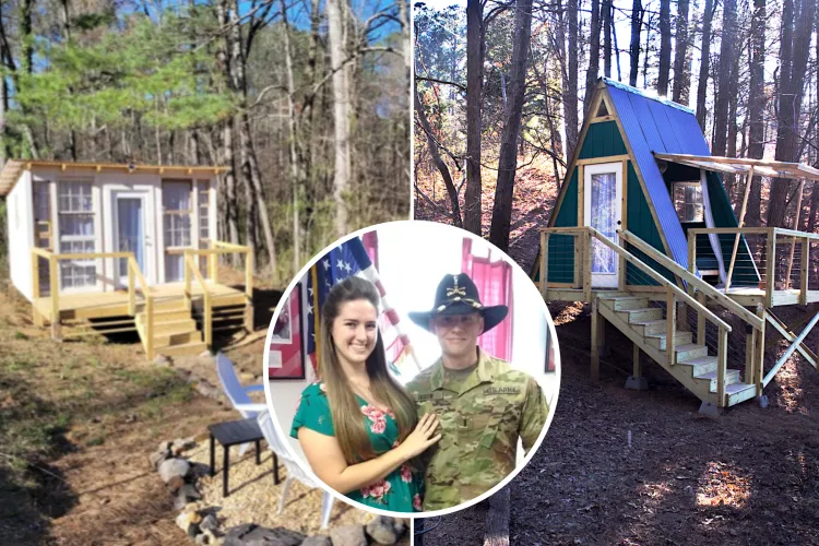 Veteran Builds Incredible Glamping Cabins in Yard and Charges $60 a ...