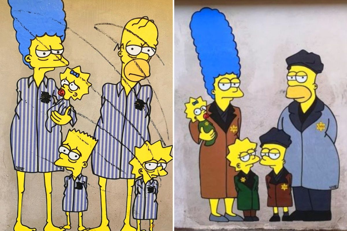 Simpsons Holocaust Mural Vandalized in Suspected Antisemitic Attack ...