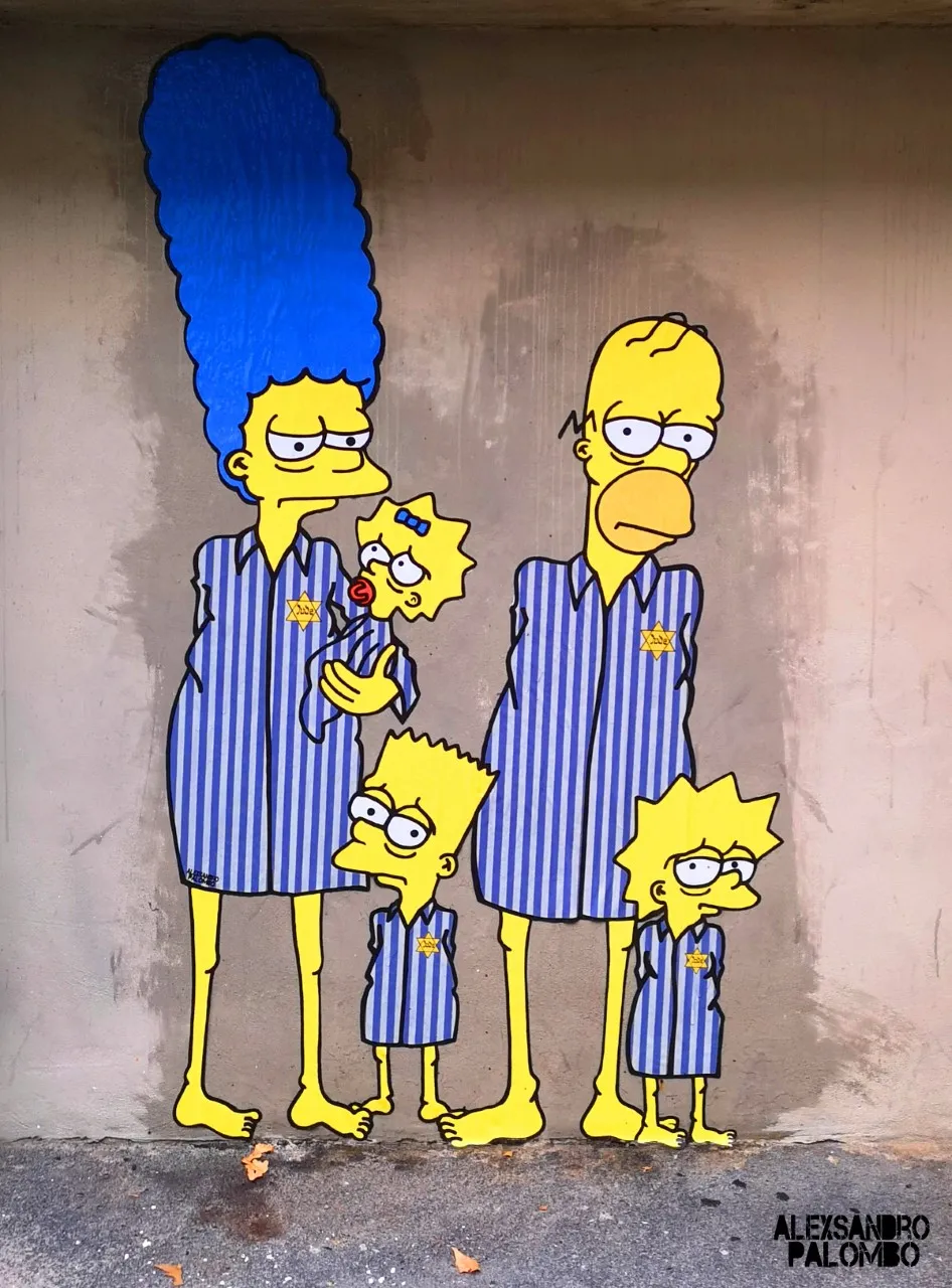 Simpsons Holocaust Mural Vandalized in Suspected Antisemitic Attack ...