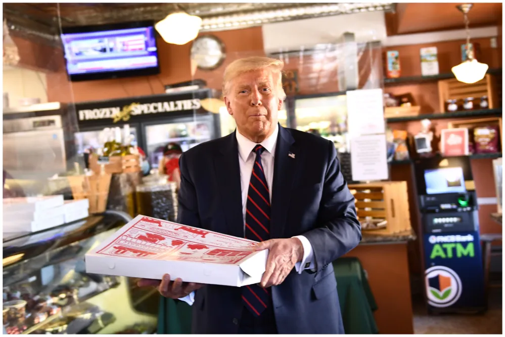 Donald Trump Offering Supporters His Half Eaten Pizza Goes Viral - Newsweek