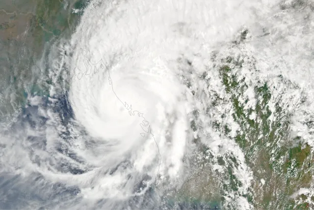 NASA Image Shows Powerful Cyclone That Injured 700 People - Newsweek