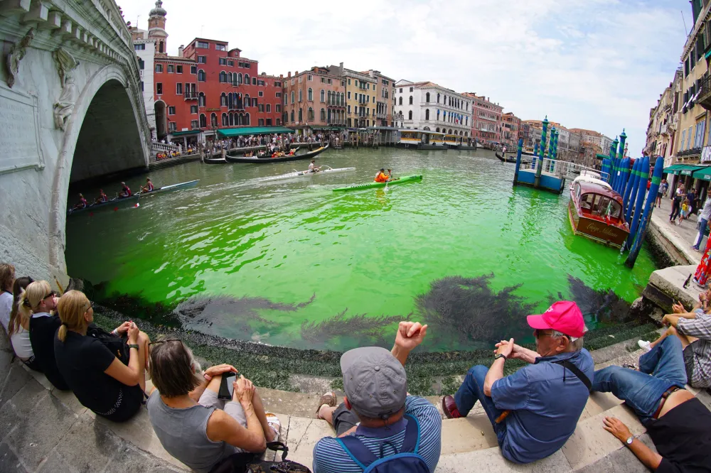 Why Venice’s Grand Canal Turned Bright Green - Newsweek