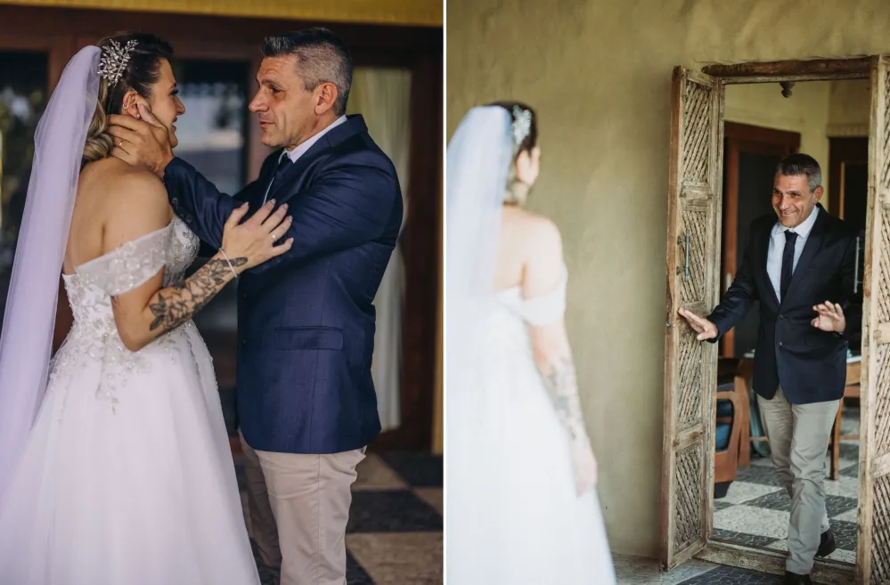 Bride Surprises Dad With Touching Gesture While Walking Down Aisle With ...