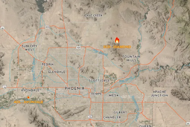 Arizona Fire Map, Update as Questions Raised Over Origins of Diamond ...