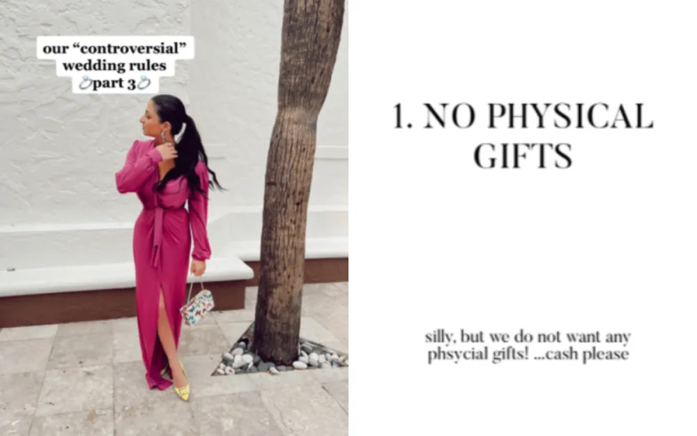 Bride Shares Her 7 Controversial Rules for Wedding Guests: ‘Cash Please ...