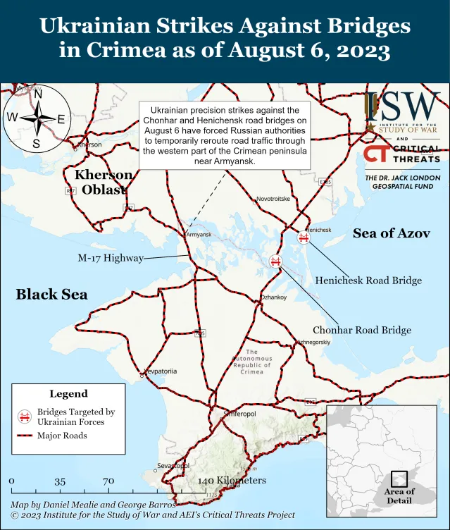 Ukraine Map Shows Attacks on Crimean Bridges Target Key Logistical ...
