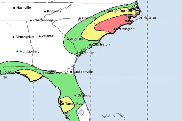 Hurricane Idalia Tracker Map Shows Flood Risks as Carolinas Impacted ...