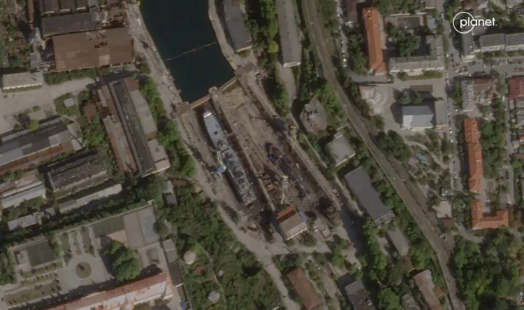 Satellite Images Reveal Aftermath of ‘Storm Shadow’ Hit on Crimea ...