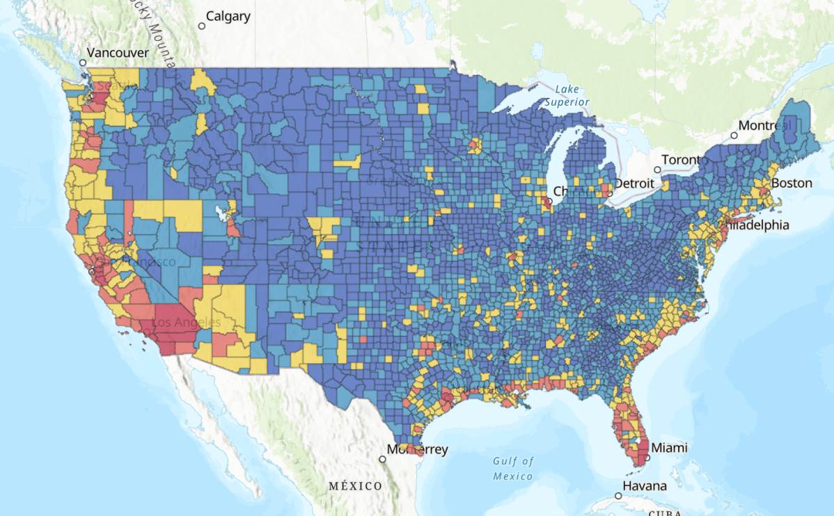 Map Reveals Your Neighborhood’s Risk of Natural Disaster - Newsweek