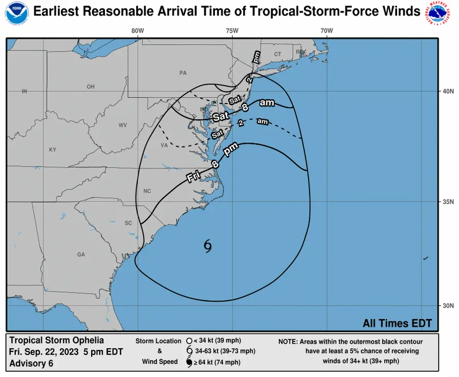 Tropical Storm Ophelia Update: Track Shows Impact to These States ...