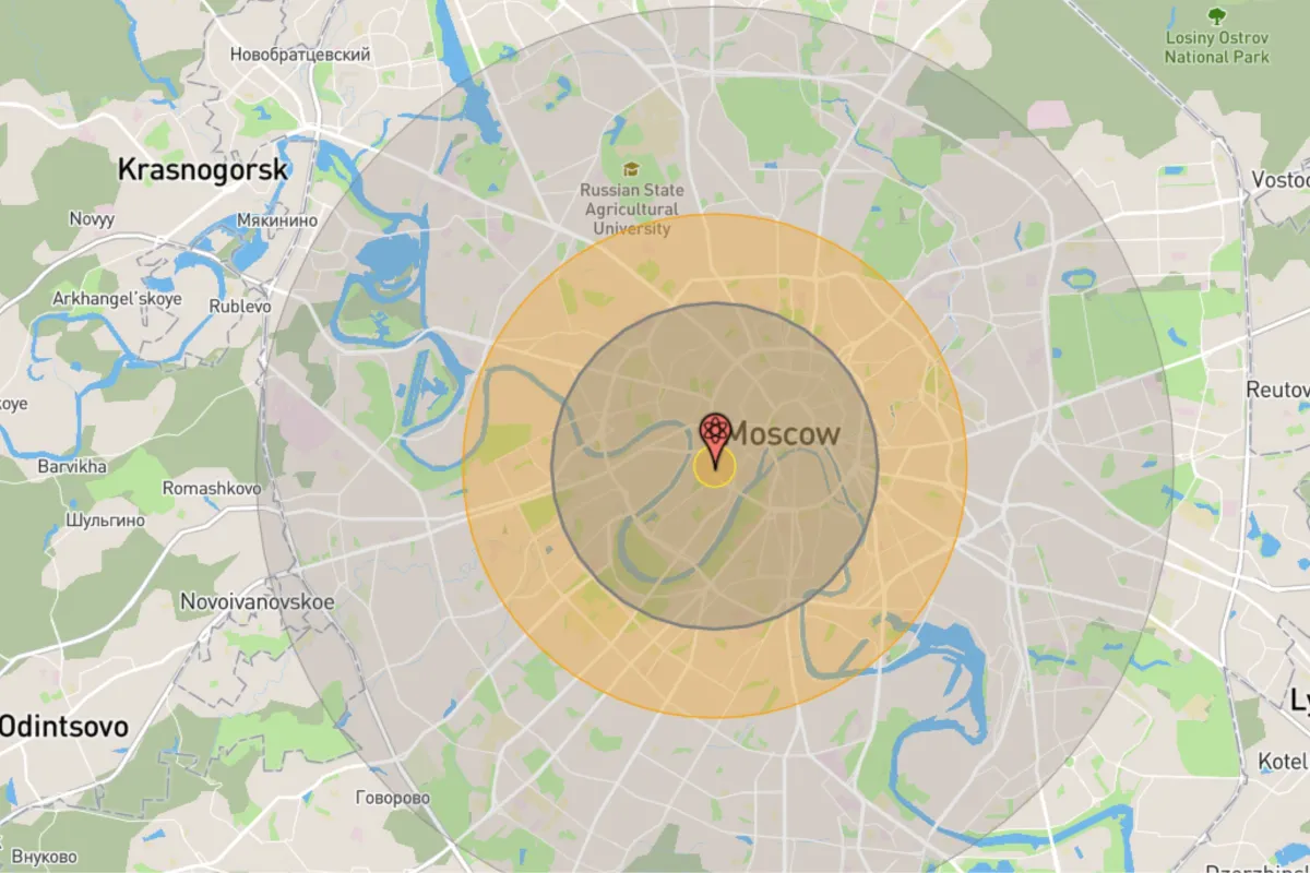 Nuclear Bomb Map Shows Devastating Impact if New Weapon Dropped on ...