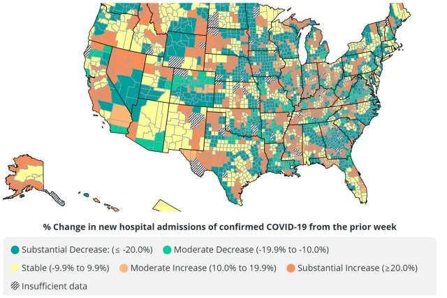 COVID Map Shows Rising Hospitalization Hotspots in the US - Newsweek