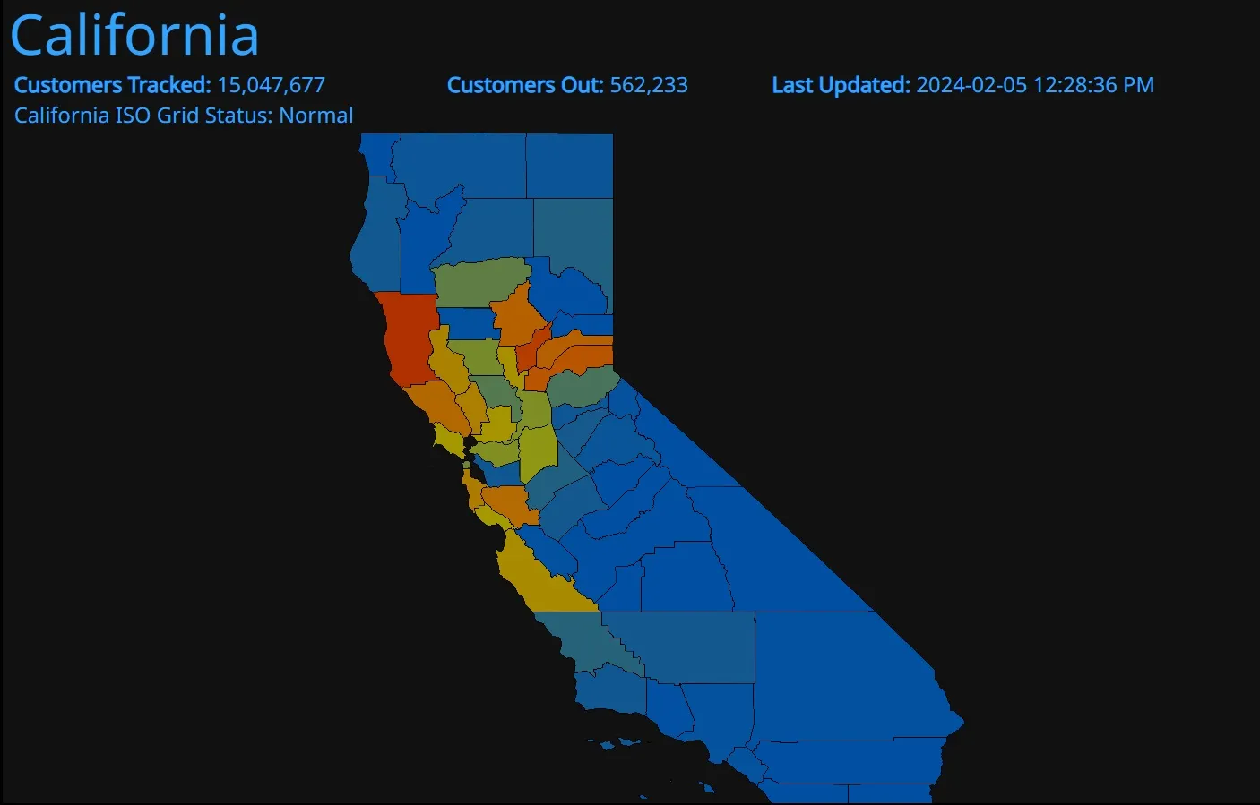 California Power Outage Map as Nearly 600,000 People Impacted - Newsweek