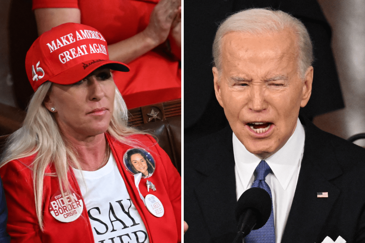 Joe Biden Has 7-Word Response to Marjorie Taylor Greene at SOTU - Newsweek