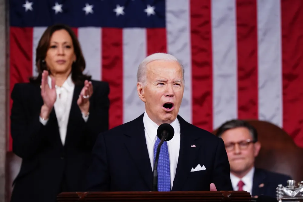 Joe Biden Has 7-Word Response to Marjorie Taylor Greene at SOTU - Newsweek