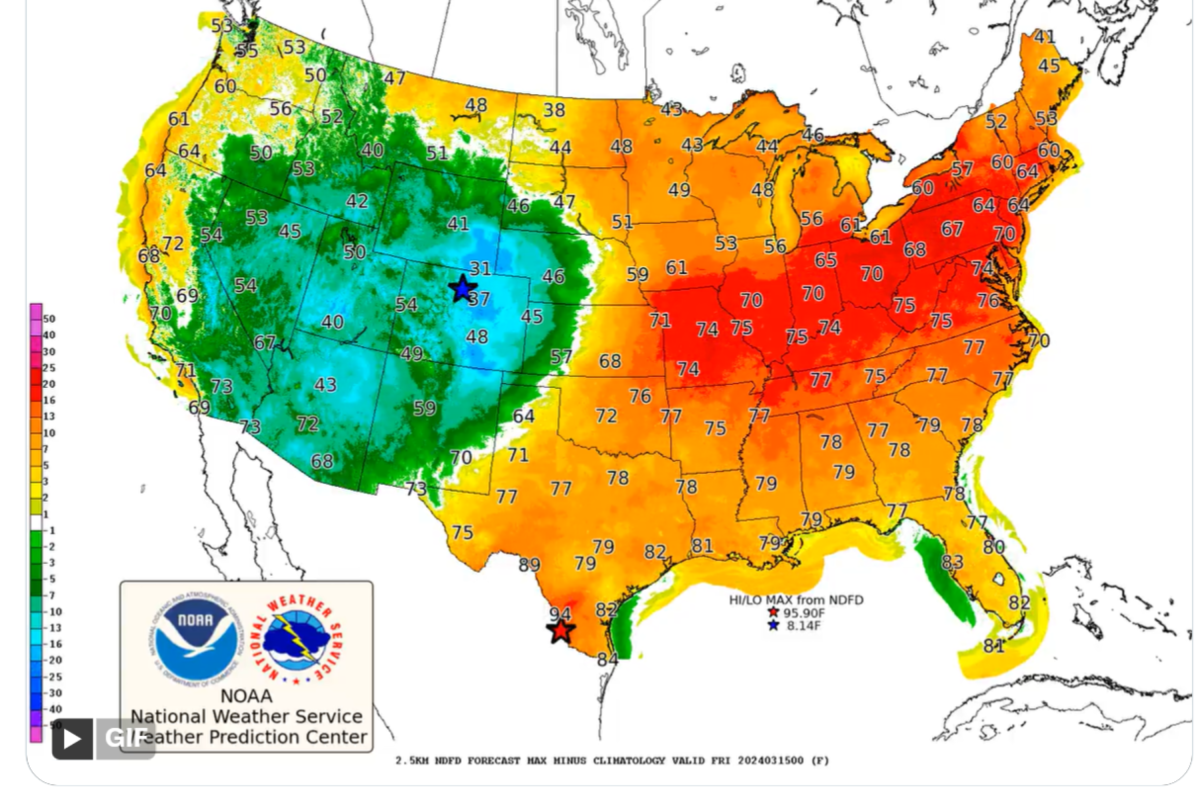 Map Shows States Prepping for 25-Degree Temperature Drop - Newsweek