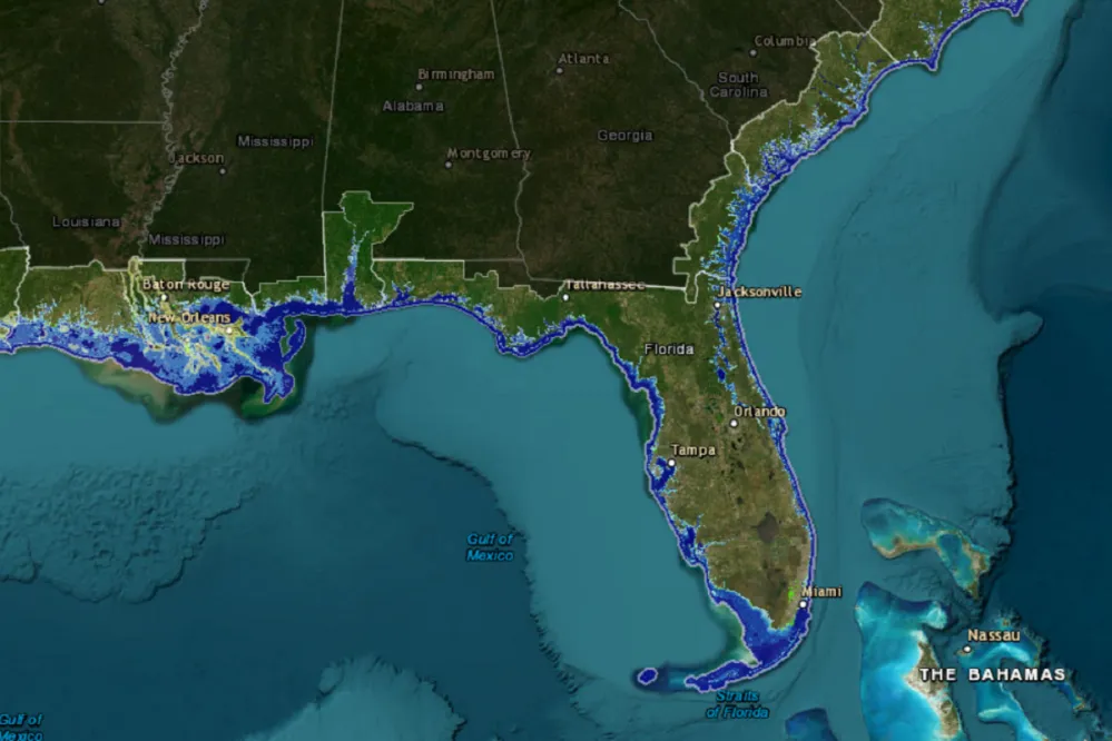 Florida Map Shows Where State Will Become Underwater From Sea Level ...