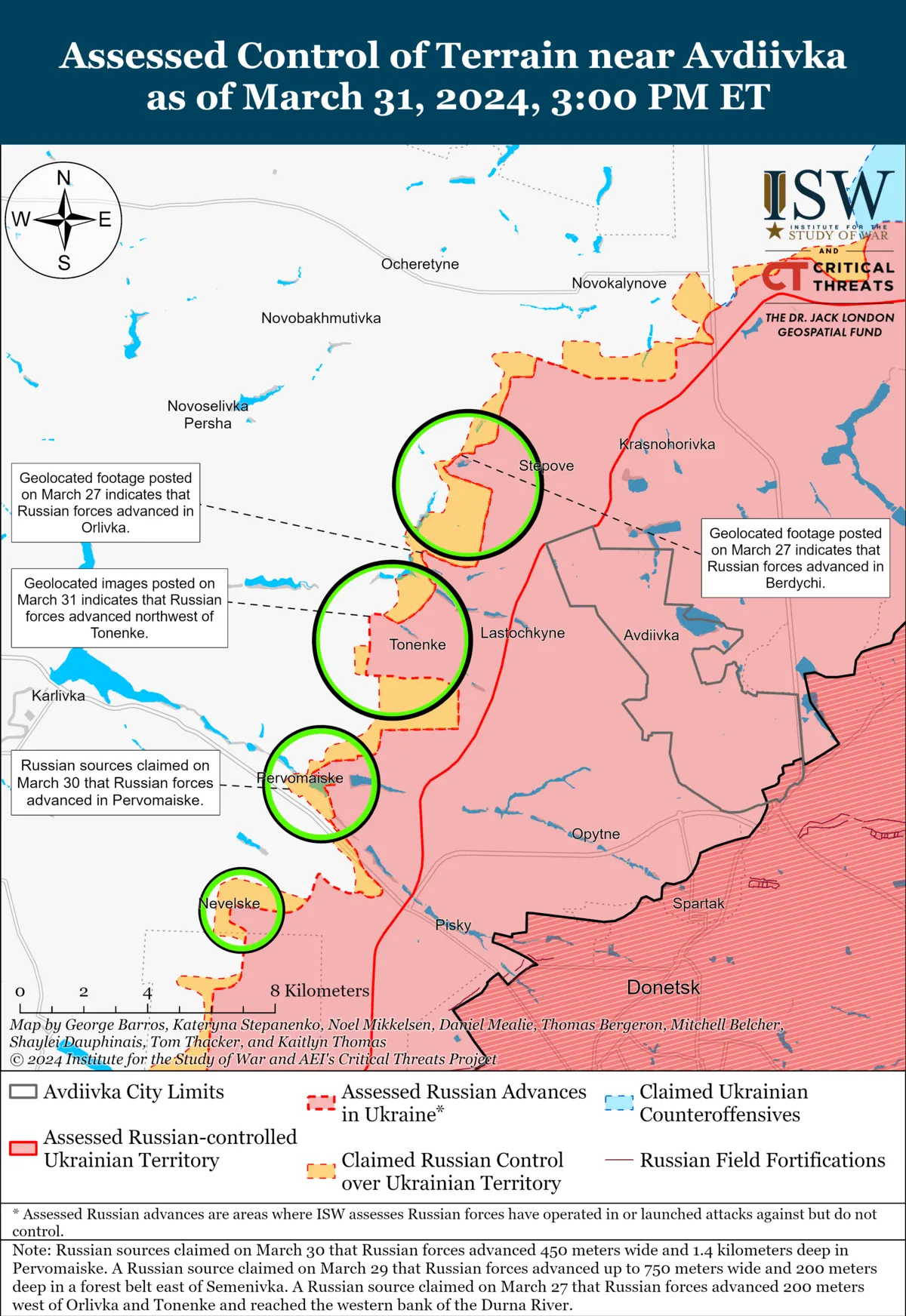 Avdiivka Map Shows ‘Battalion-Sized’ Russian Assault Repelled by ...