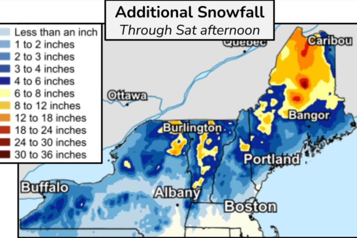 Snowfall Map Update as Major Winter Storm Hits 4 States - Newsweek