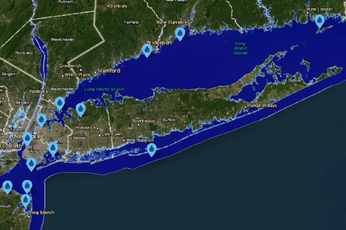 New York Map Shows Where State Will Become Underwater From Sea Level ...