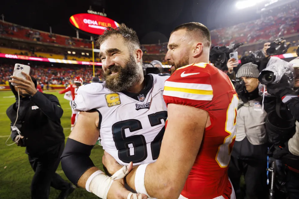 Fans Gush Over 'Iconic' Throwback Pics of Travis and Jason Kelce - Newsweek