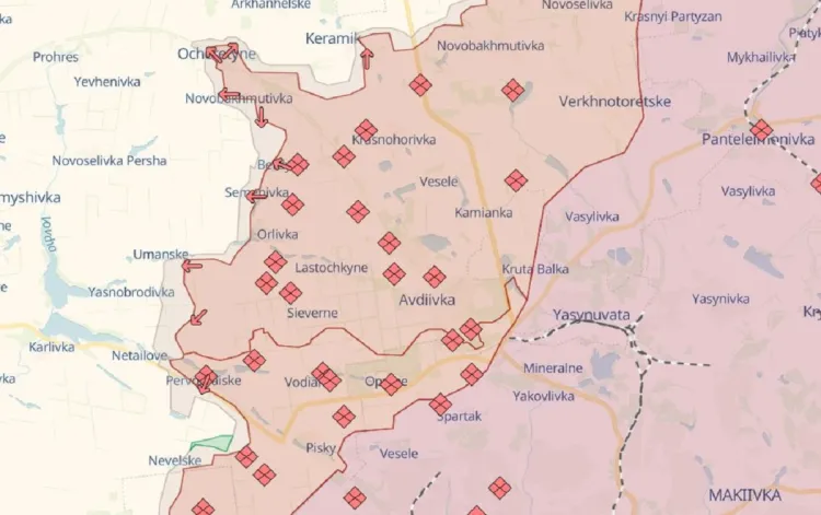 Avdiivka Map Shows Russia Advancing After Frontline “Breakthrough ...